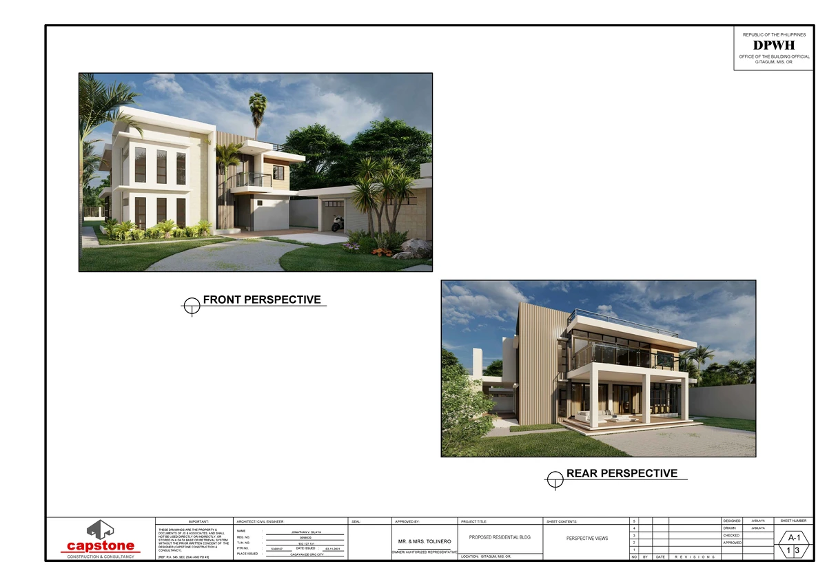 Sample Bill of Materials for Residential Construction - Location: Owner ...