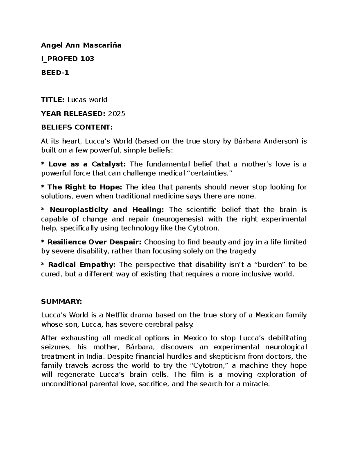 I_PROFED 103 Essay Notes: Exploring "World" and Its Themes of Hope ...