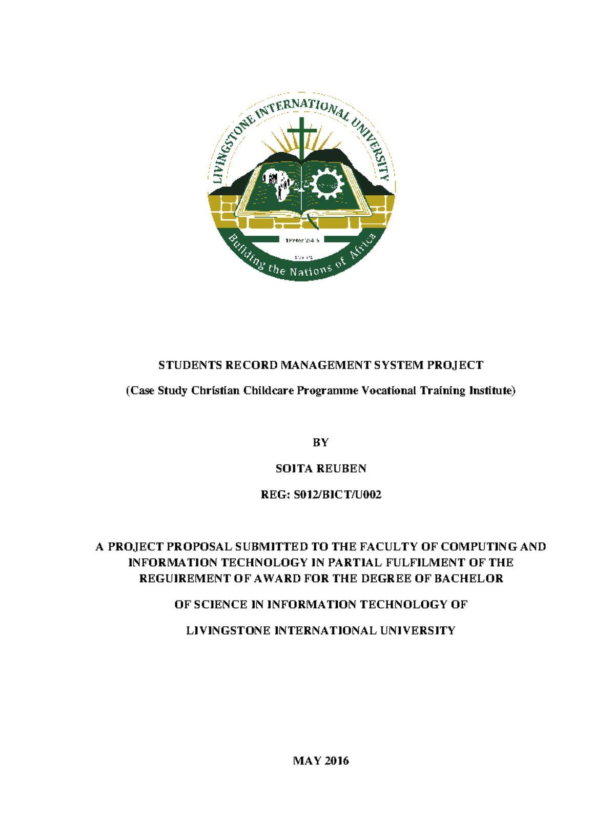 Student Record Management System Project - Case Study at CCP Institute ...