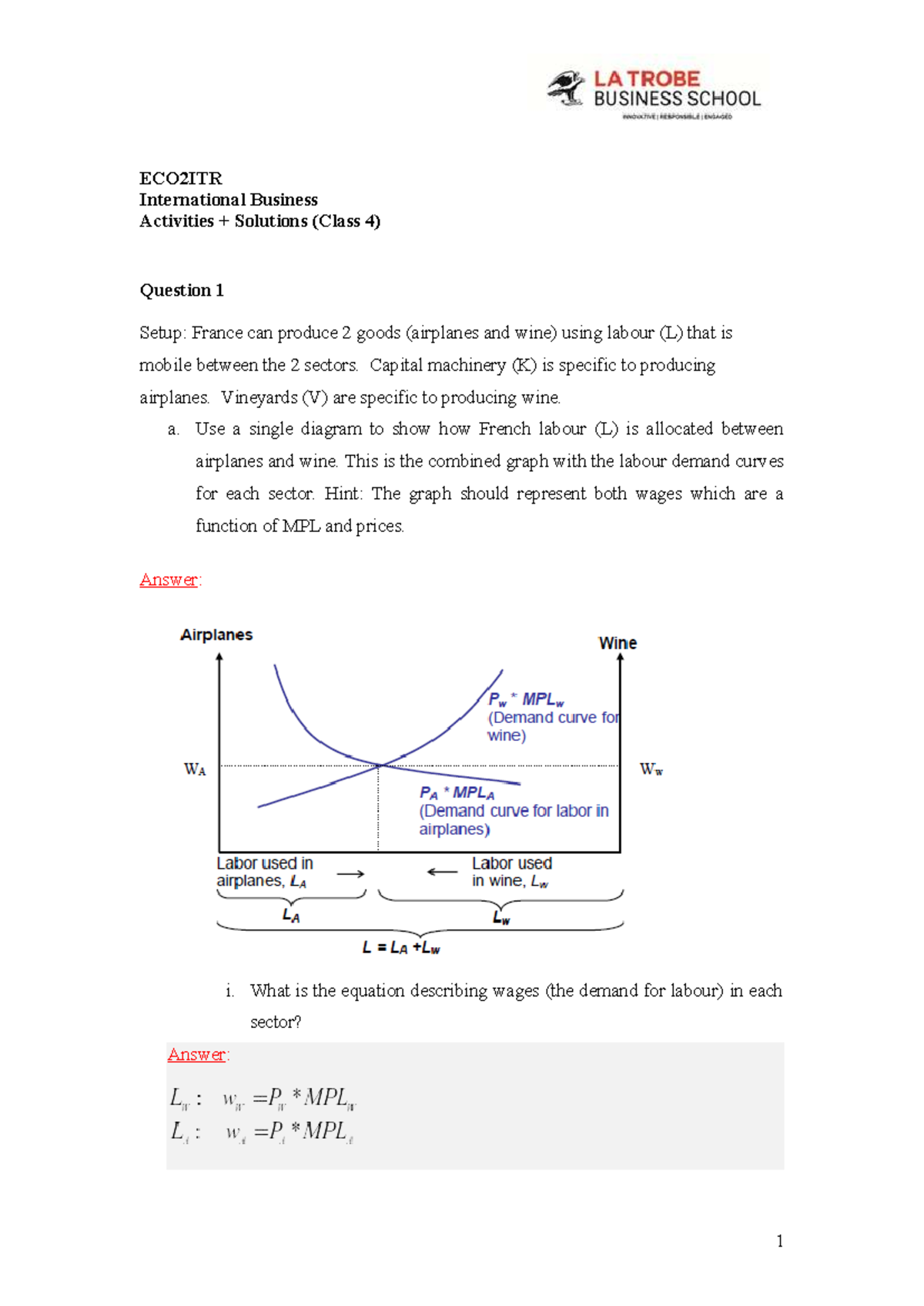 ECO2ITR Week 4: International Business Activities Solutions - Studocu