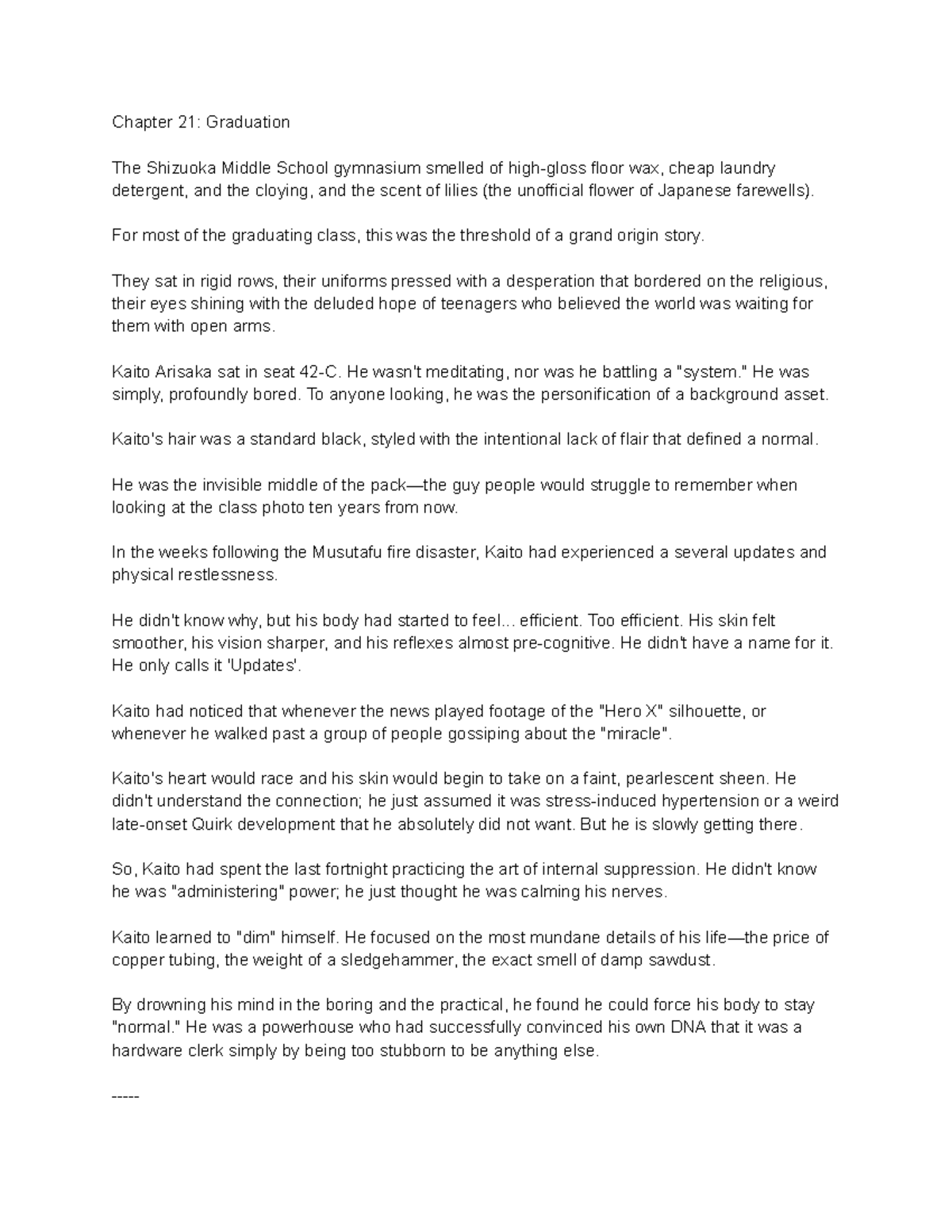 Chapter 21-25: The Journey of Kaito Arisaka - From Graduation to ...