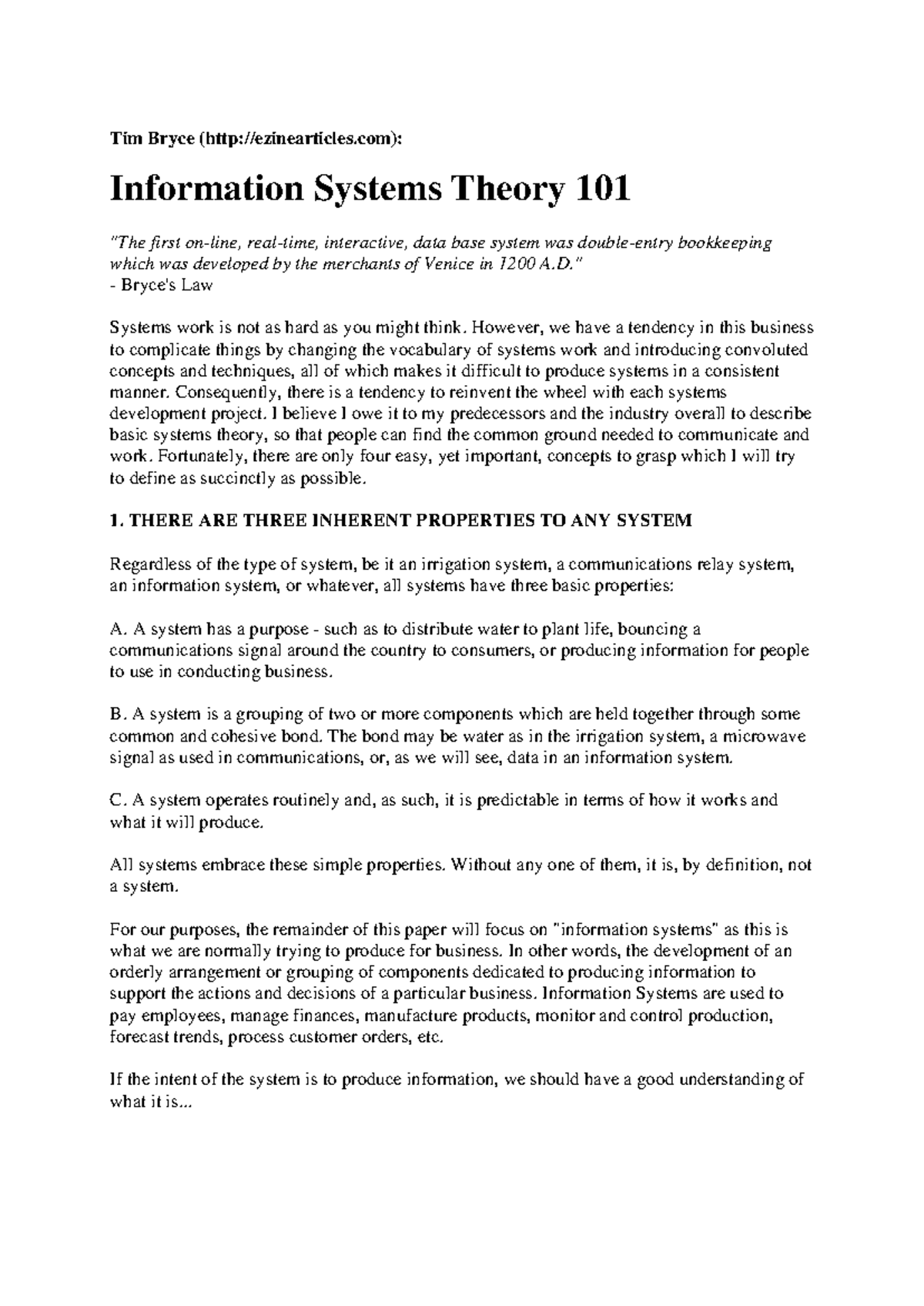 Information Systems Theory 101: Key Concepts Explained - Studocu