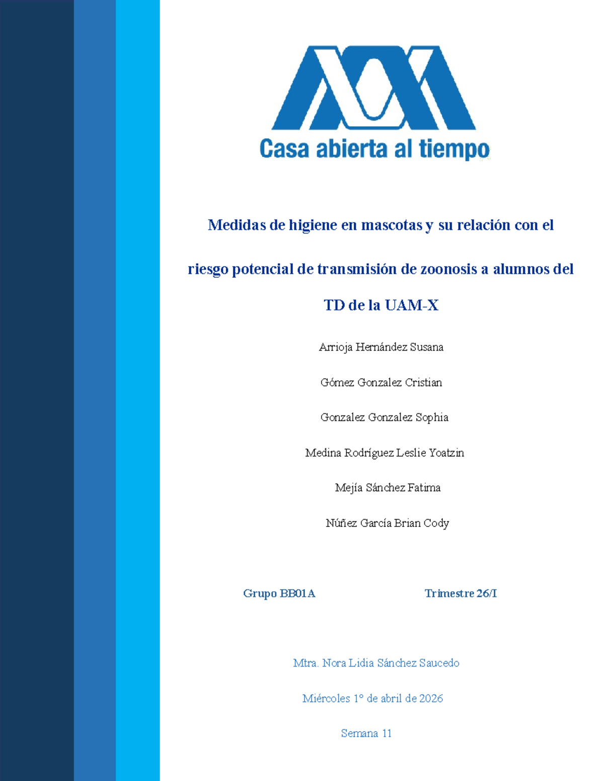 Medidas de Higiene en Mascotas y Zoonosis en Alumnos del TD - Studocu
