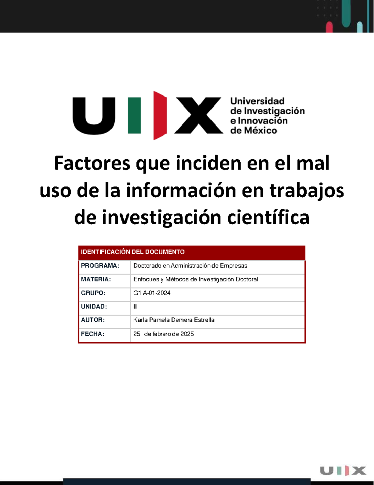 Factores que inciden en el mal uso de la información en trabajos de ...
