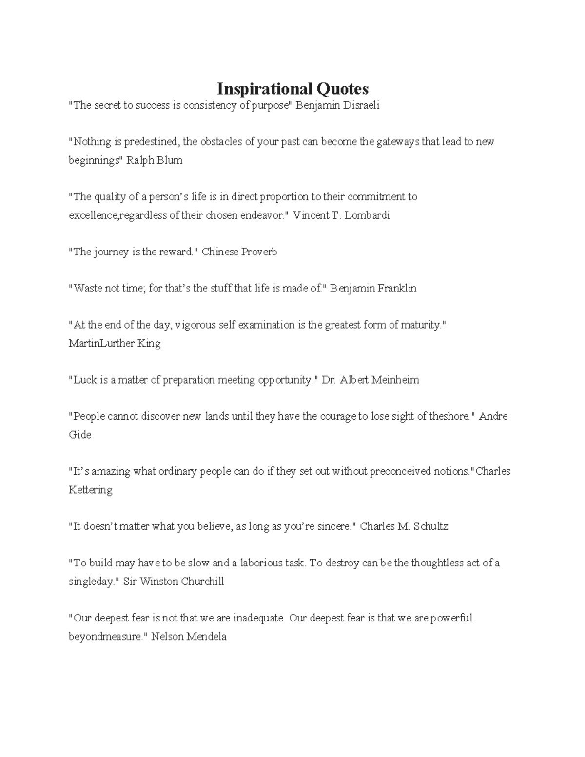 Inspirational Quotes on Success and Consistency - Studocu