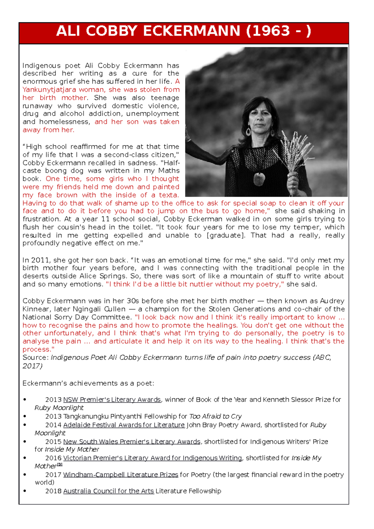 A few documents here for some practice assignments for a range of ...