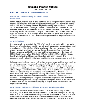 [Solved] You learned about both the major functions of Outlook and how ...