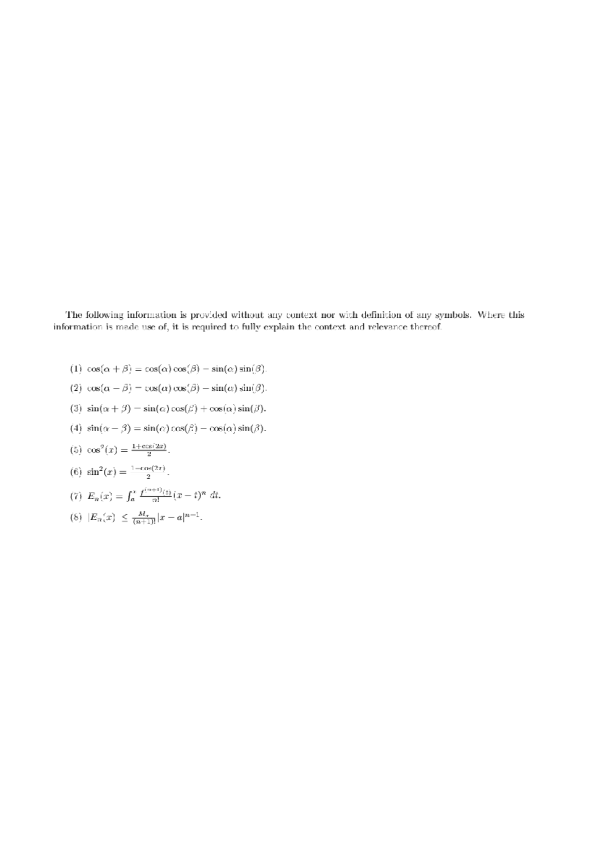 Math 101: Final Exam Review - Key Concepts and Problems - Studocu