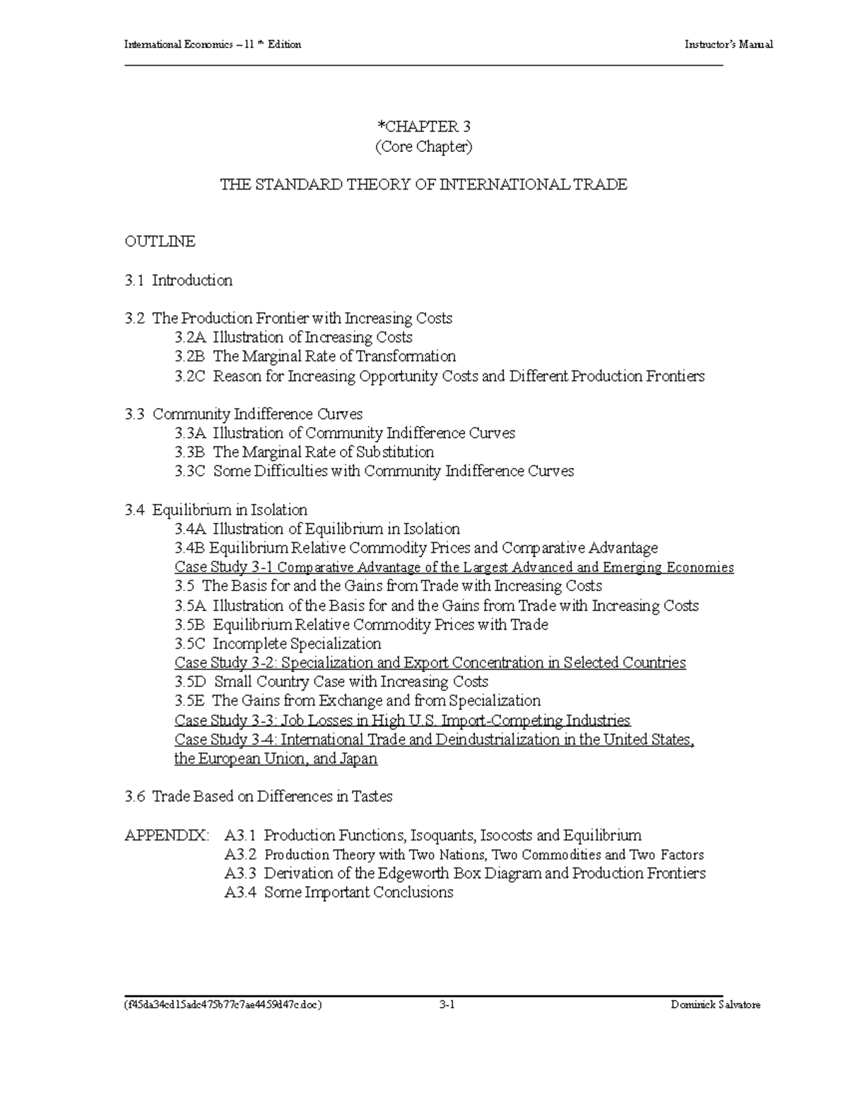 Ch03 - MCQs and Answers: Standard Theory of Intl Trade - Studocu