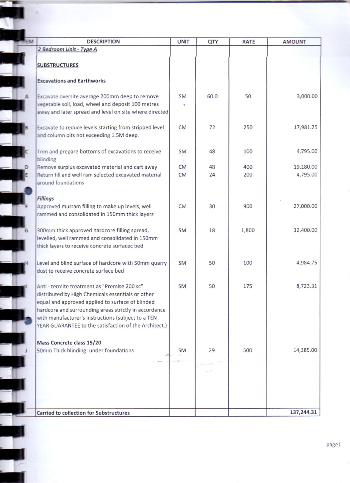 BOQ Sample Overview - Important Guidelines for Reference - Studocu