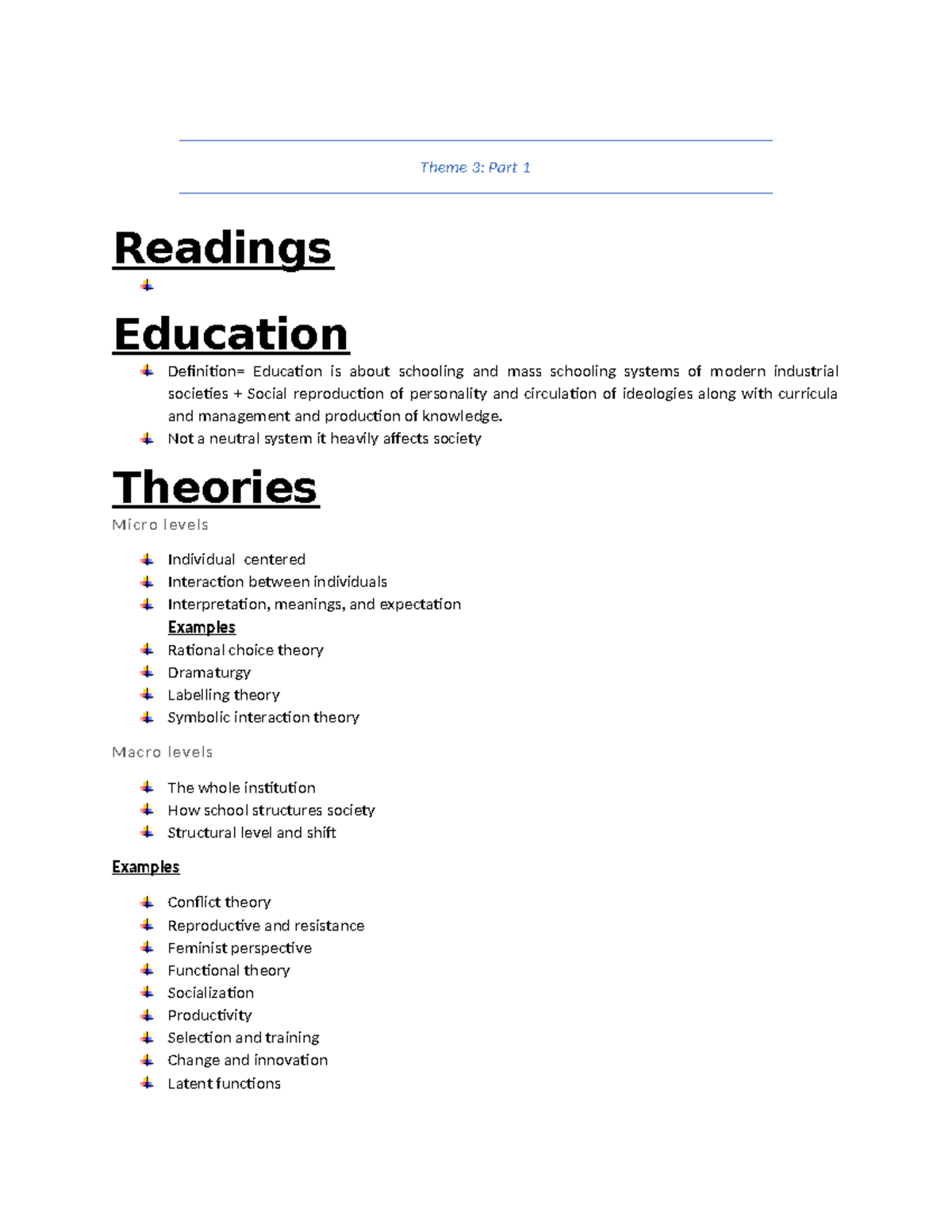 SOC 120 Theme 3: Understanding the Role of Education in Society - Studocu