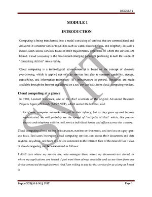 Modules 1 and 2 - 1. Explain the Cloud-computing Reference model with a ...