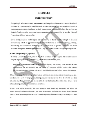 Cloud Computing Study: Modules 1 & 2 Overview and Key Concepts - Studocu