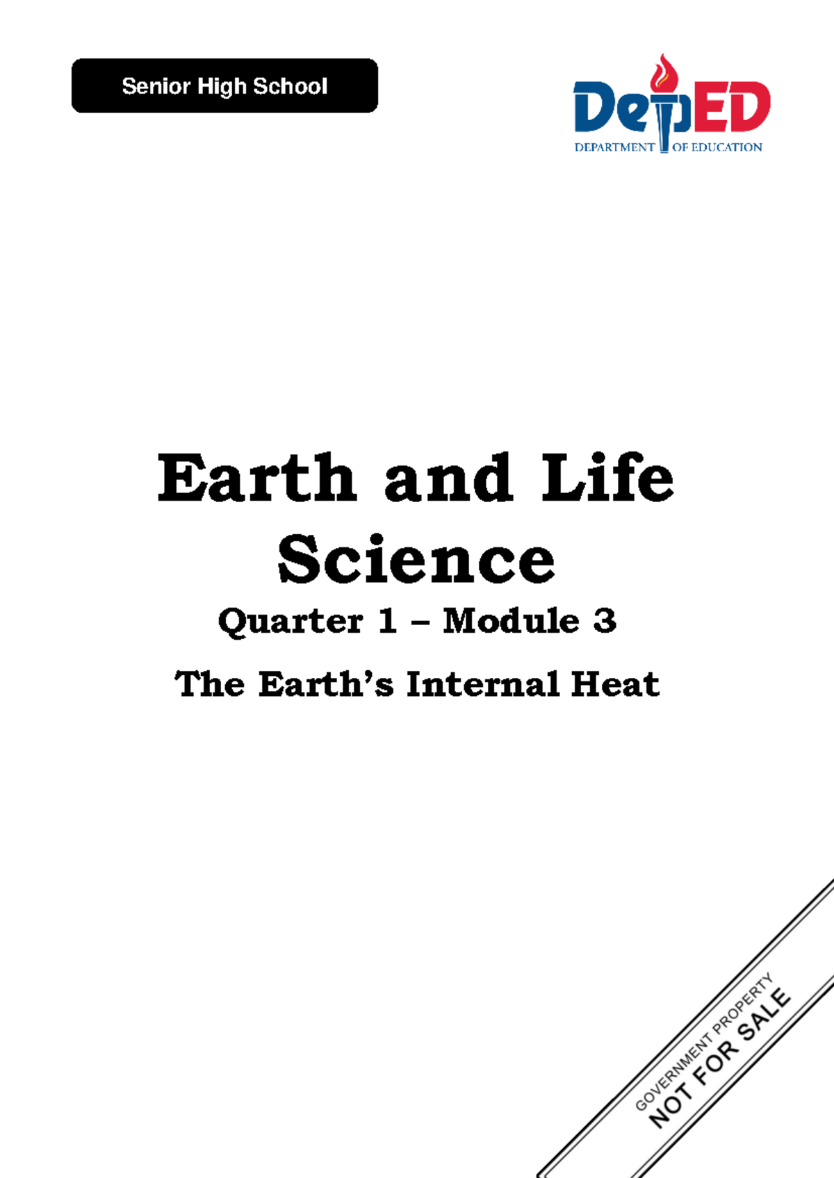 SHS Earth and Life Science Q1 M3: The Earth's Internal Heat Module ...