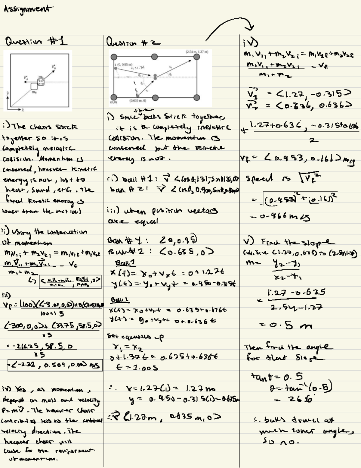 Math Practice Problems for Assignment #4: Inelastic Collisions - Studocu
