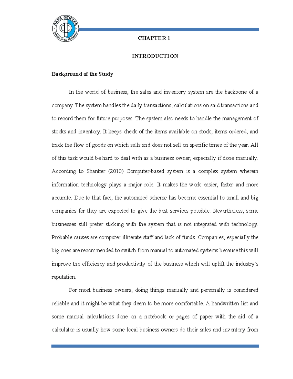 CHAP 2 - Thesis - Chapter 2 REVIEW OF RELATED LITERATURE The existing ...