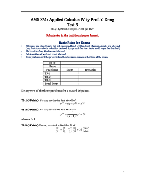 Lecture Notes for AMS361 (Applied Calculus IV): Mathematical Models ...