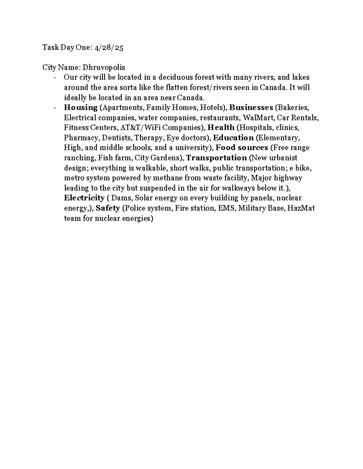 APES Eco City Design: Sustainable Urban Planning for Dhruvopolis - Studocu