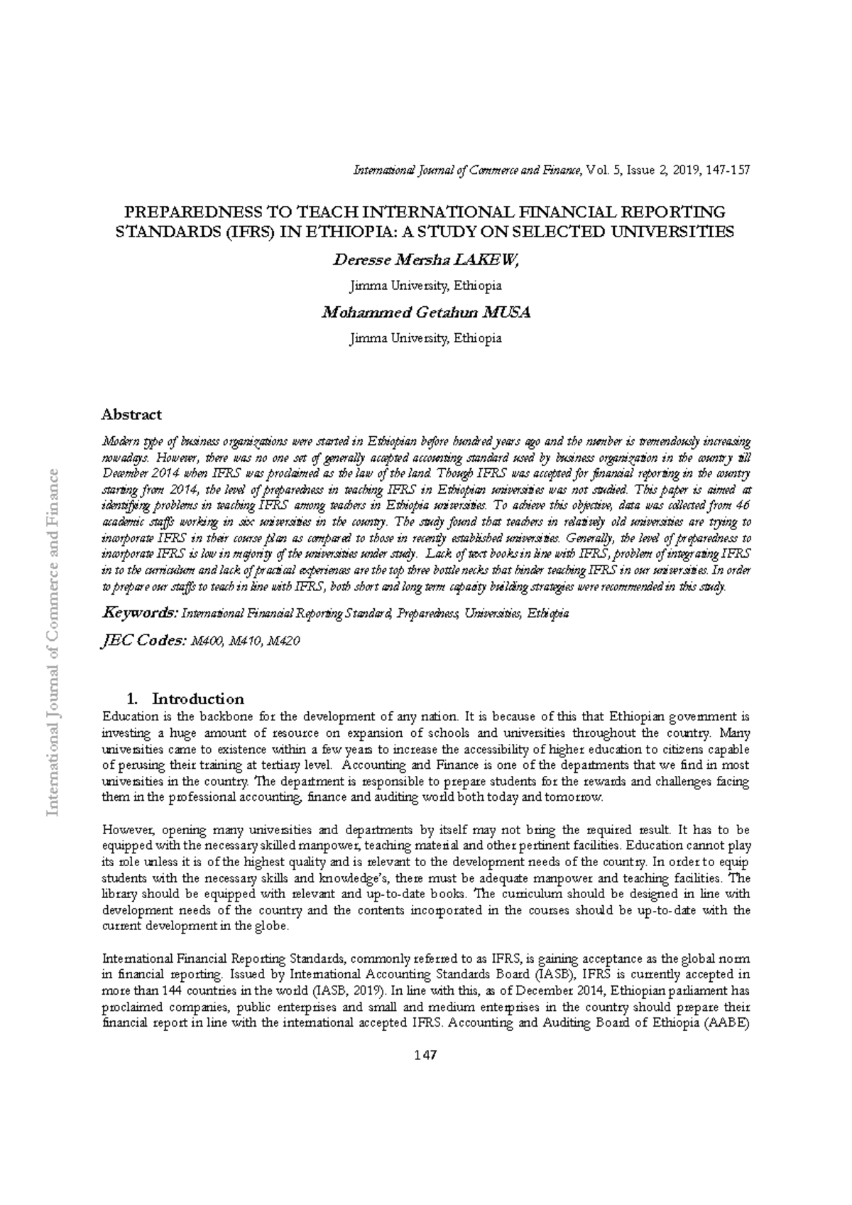 12 IFRS Deresse - Ifrs - International Journal of Commerce and Finance ...