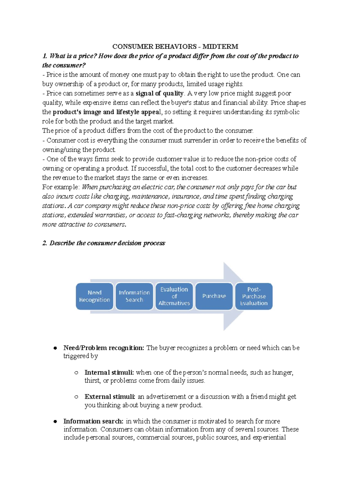 CB Consumer Behaviors Midterm Study Guide on Key Concepts - Studocu