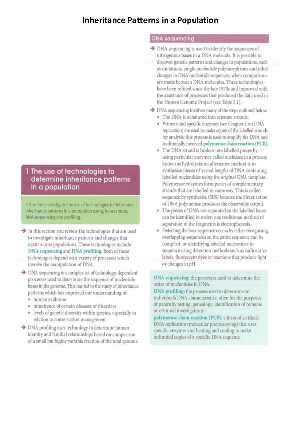 Inheritance Patterns and DNA Sequencing Technologies in Populations ...