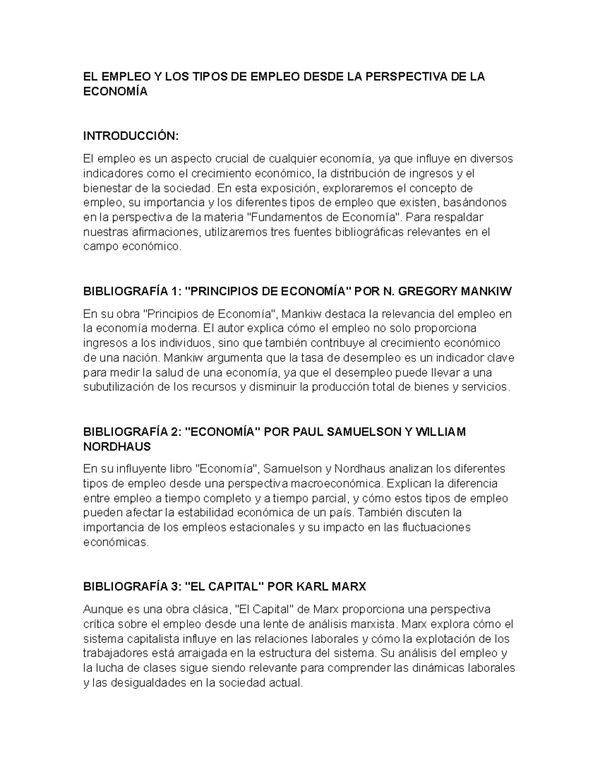 Tipos de Empleo y Desempleo Desde la Perspectiva Económica - FDE 101 ...