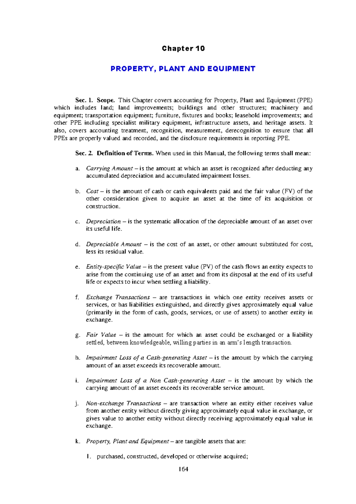 GAM Chapter 10: Accounting for Property, Plant, and Equipment (PPE ...