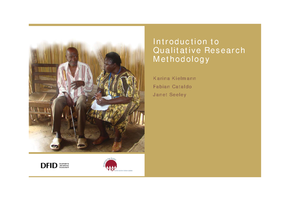 Qualitative Research Methodology Manual - Introduction to Qualitative ...