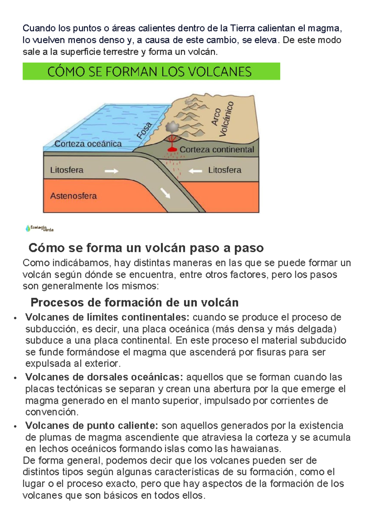 Formación de Volcanes y Sismos: Guía Completa de Geología - Studocu