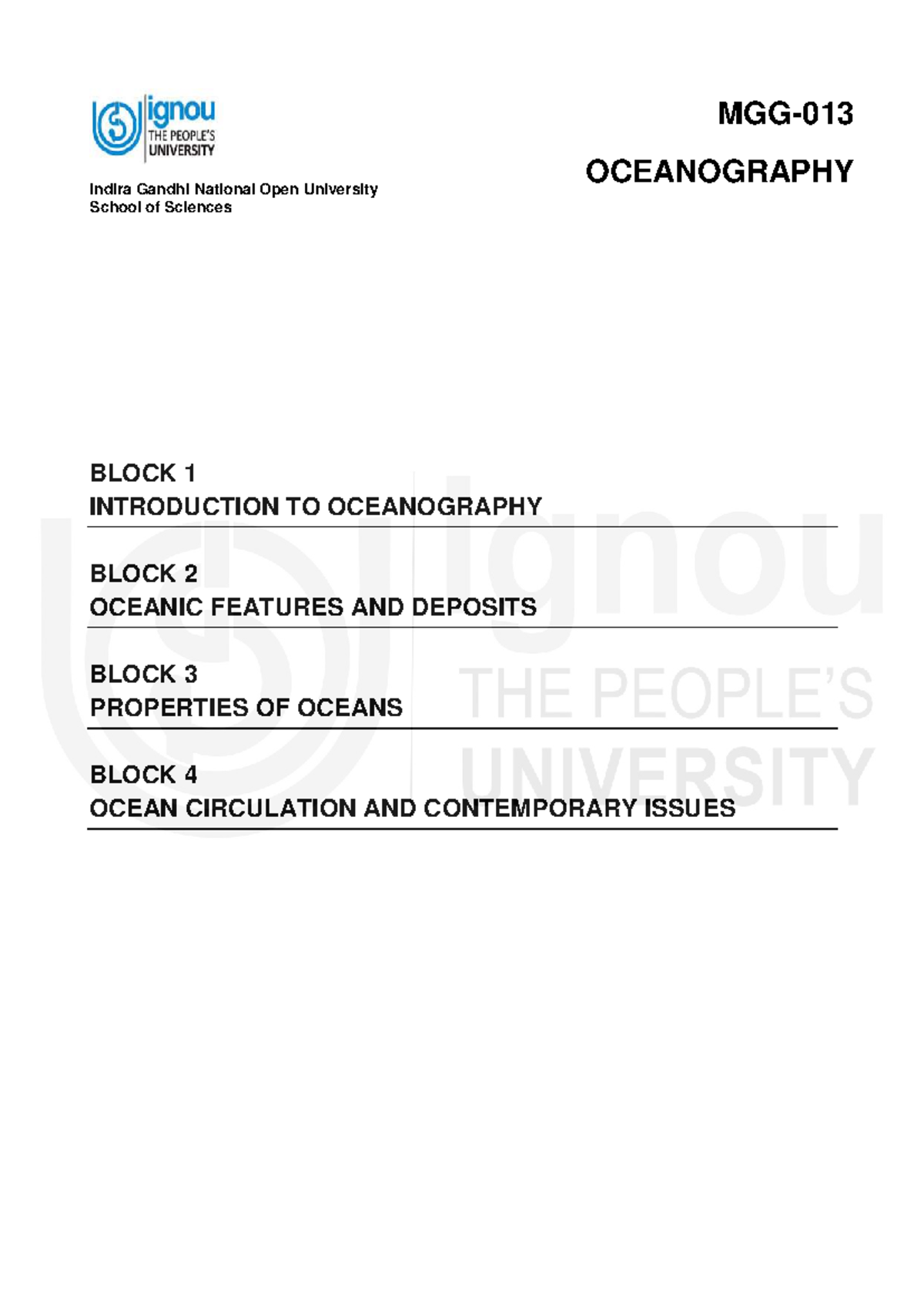 Block-1 - Economic Geography - BLOCK 1 INTRODUCTION TO OCEANOGRAPHY ...