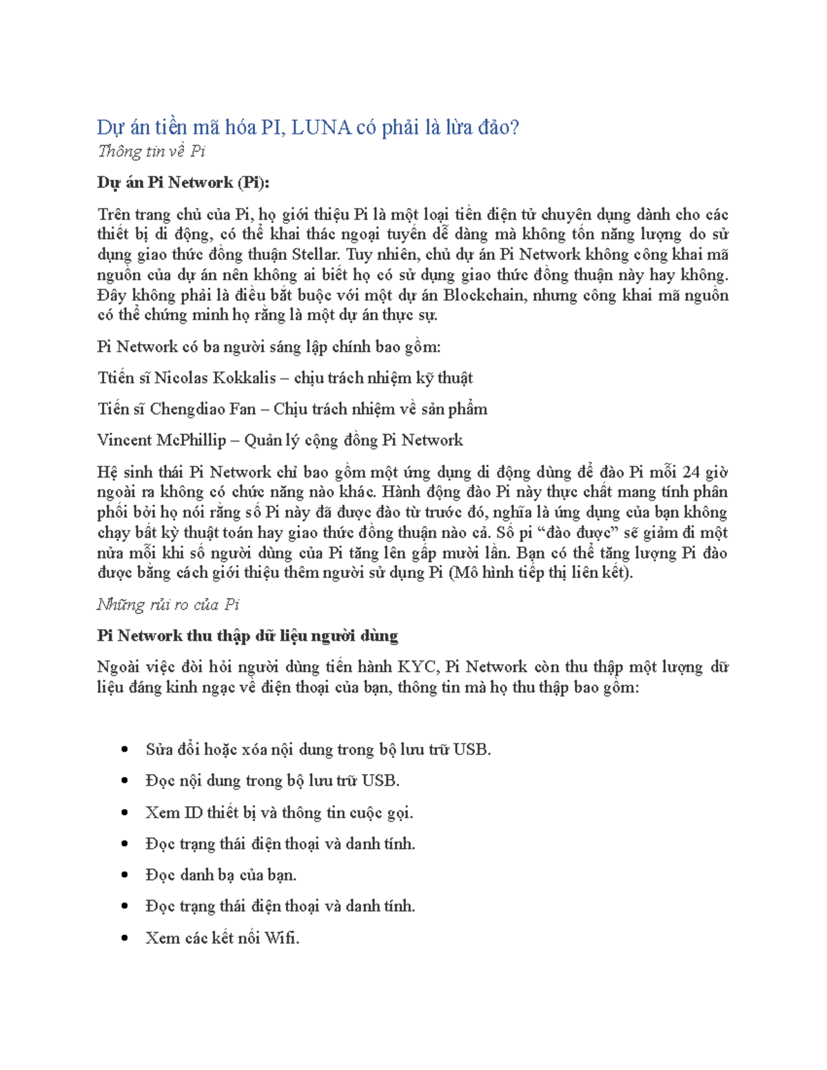 Dự án tiền mã hóa PI luna - vewmlemflwlm - Dự án tiền mã hóa PI, LUNA có phải là lừa đảo? Thông ...