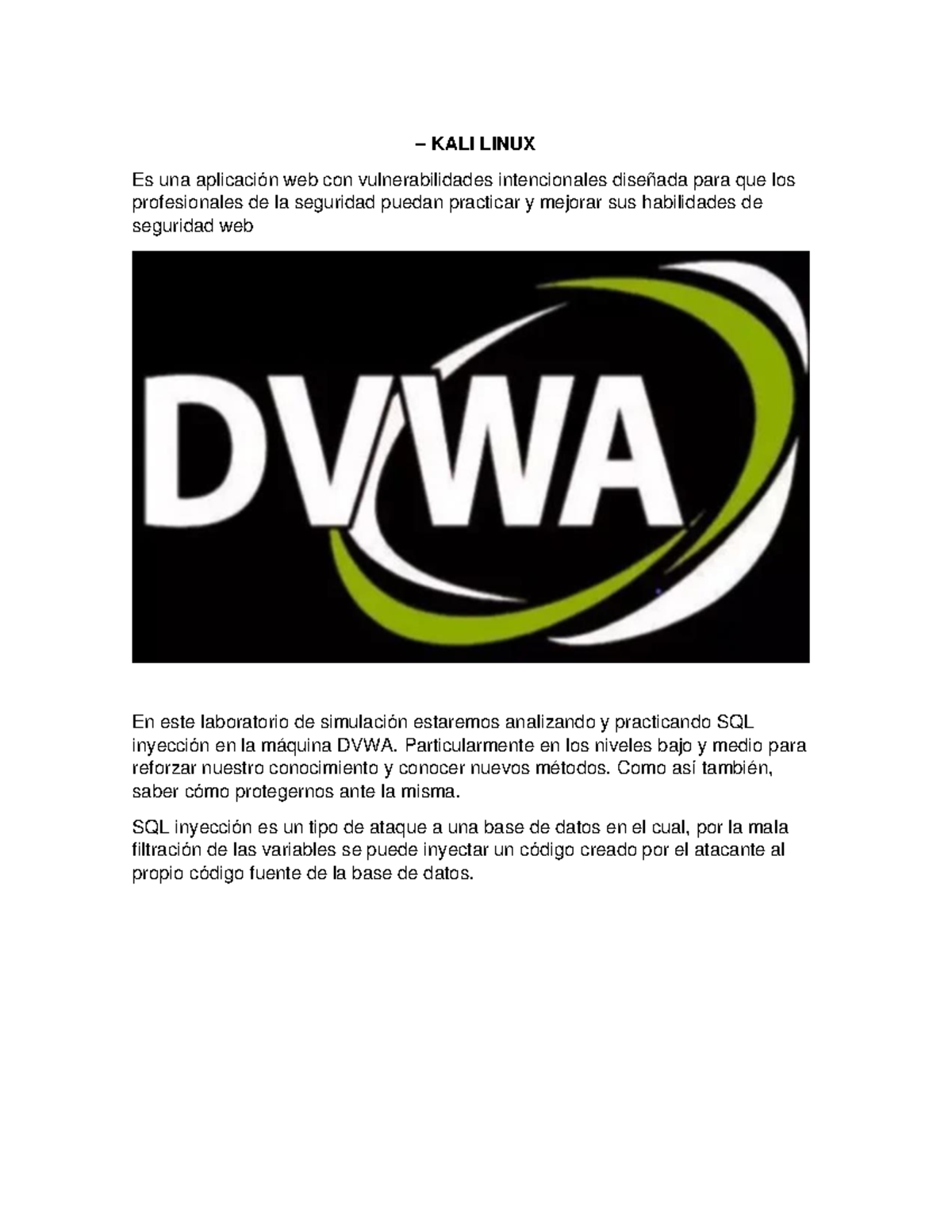 SQL Injection Practicum with DVWA on Kali Linux: Levels Low to High ...