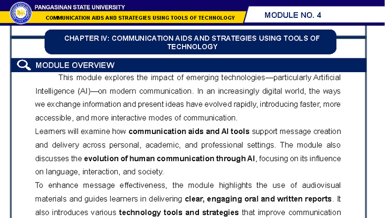 Module 4 Communication Aids and Strategies Using Tools of Technology ...