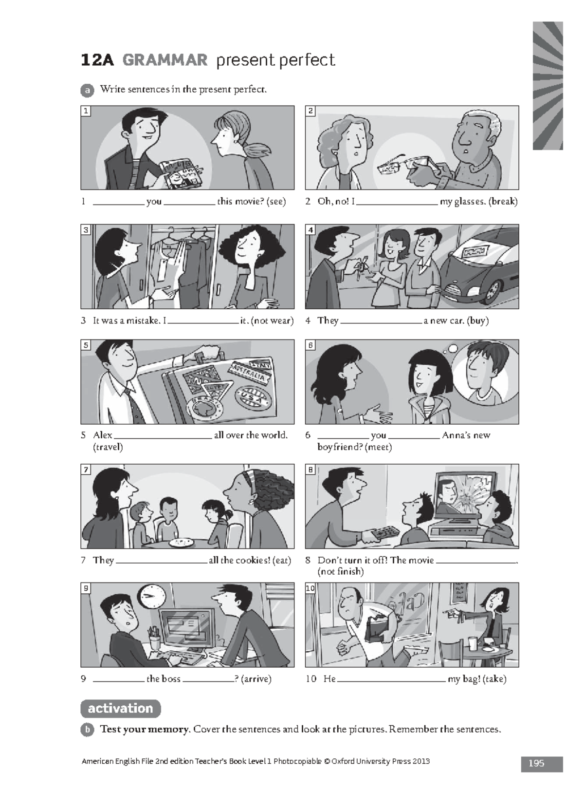 Grammar Practice: Present Perfect Sentences (12A) - Studocu