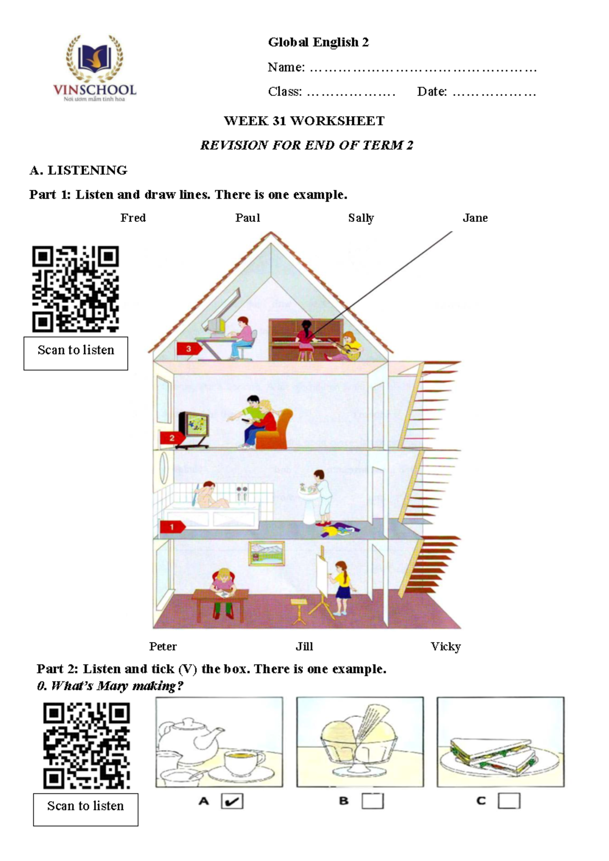 Global English 2: Week 31 Worksheet Revision for End of Term 2 - Studocu