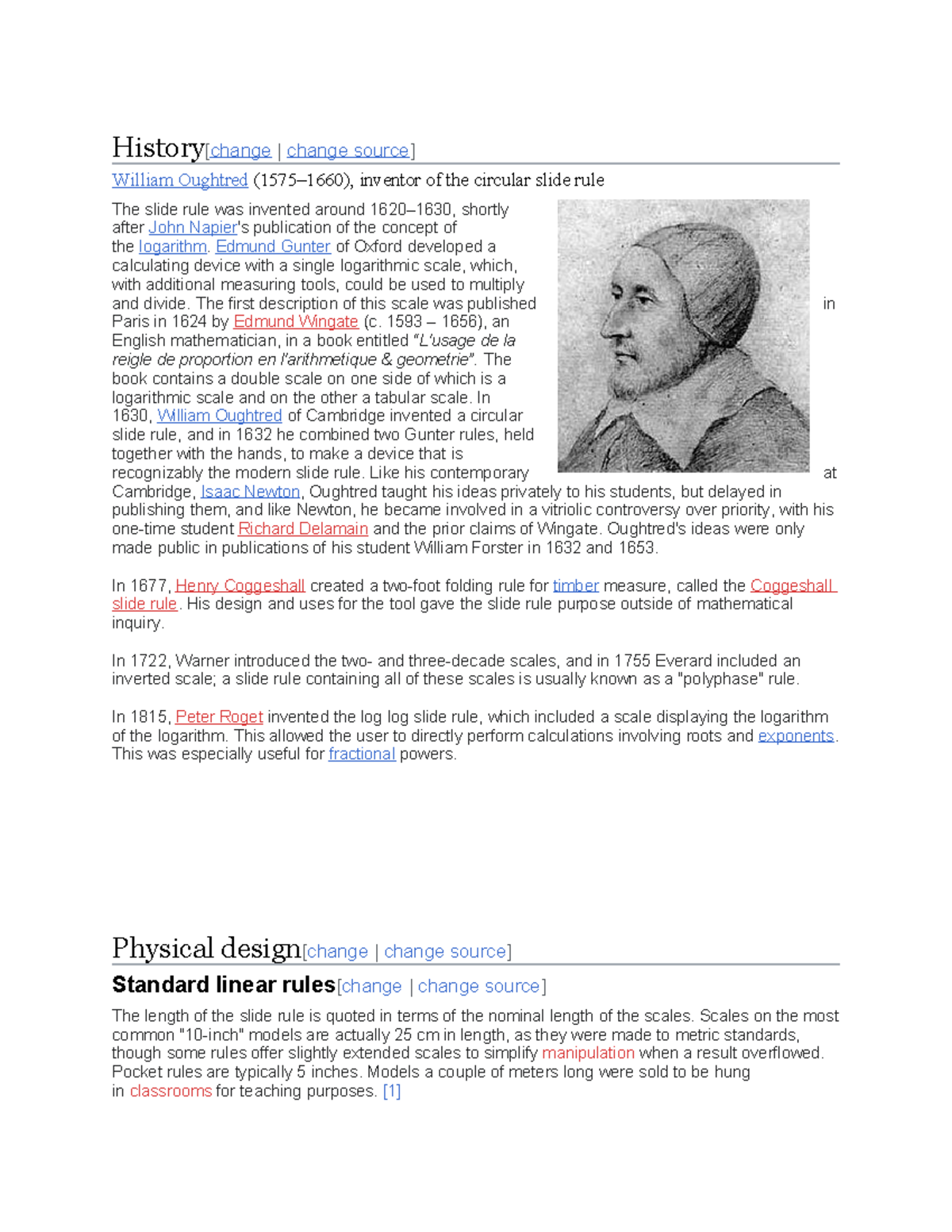 History of the Slide Rule: From Oughtred to Modern Designs - Studocu