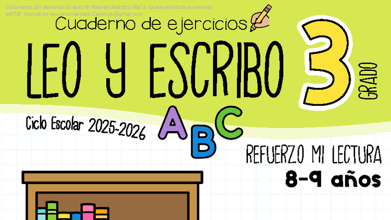 Cuaderno de Ejercicios LEO Y ESCRIBO Tercer Grado - Refuerzo de Lectura ...