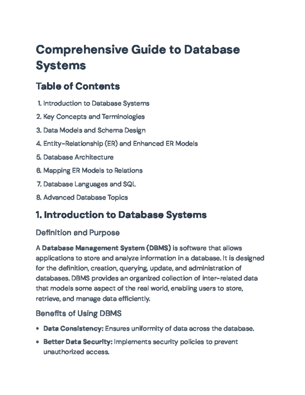 Comprehensive Guide to Database Systems: Concepts and Architecture - Comprehensive Guide to ...