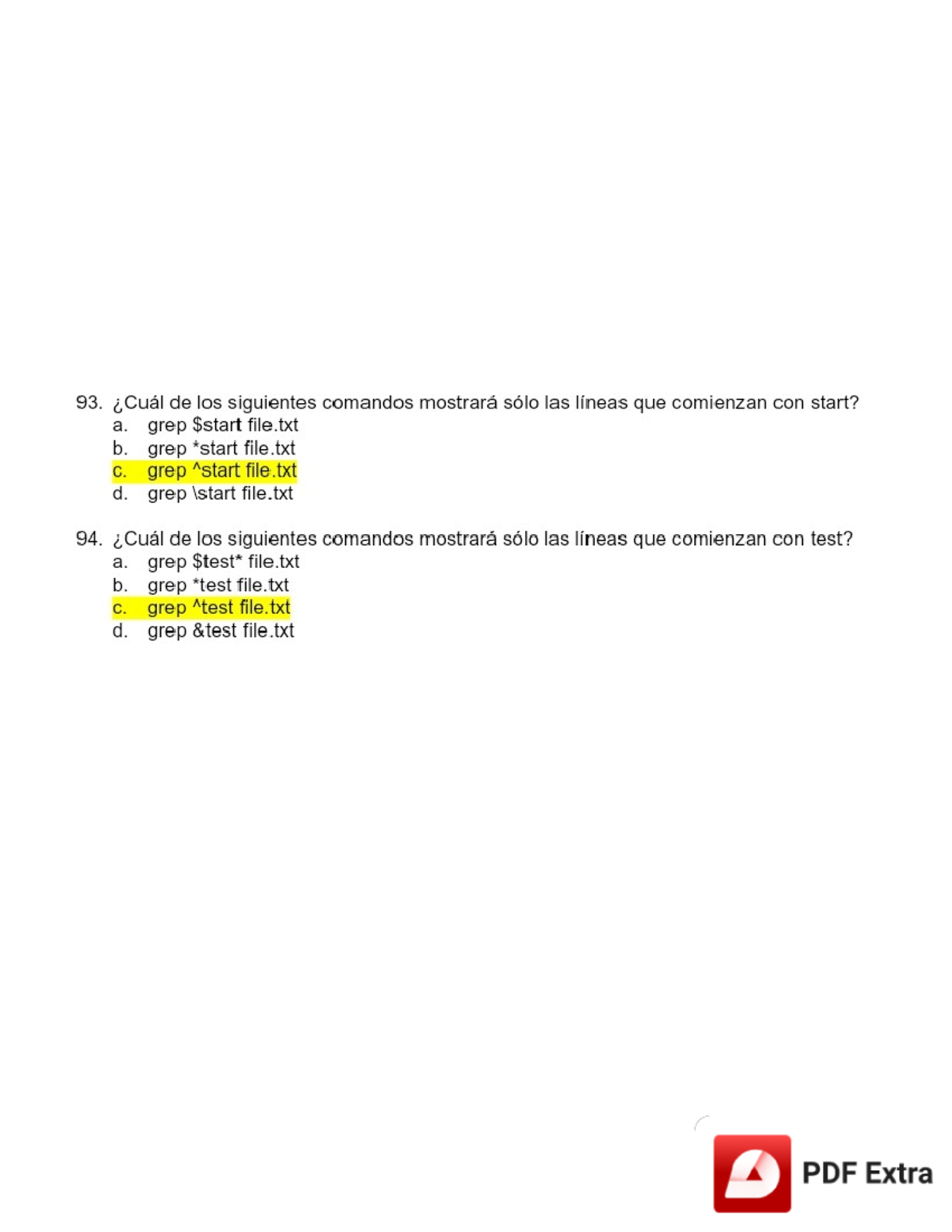Examen Parcial de Linux (Linux 101) - Preguntas y Respuestas - Studocu