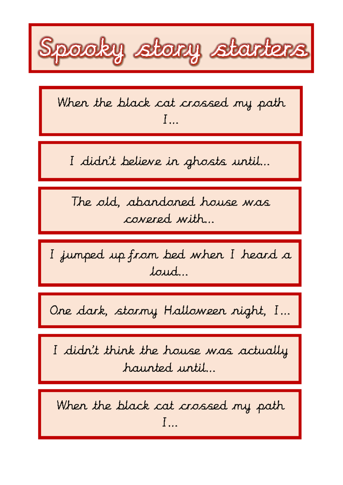 Creative Writing Story Starters: Unleashing Imagination - Studocu