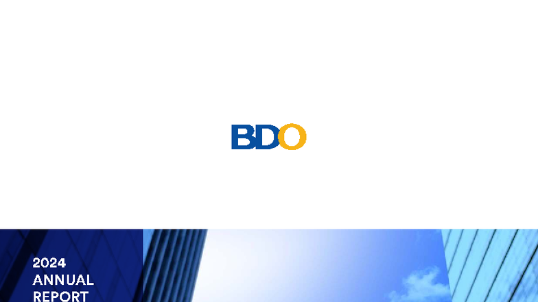 BDO Unibank 2024 Annual Report: Financial Performance & Strategic ...