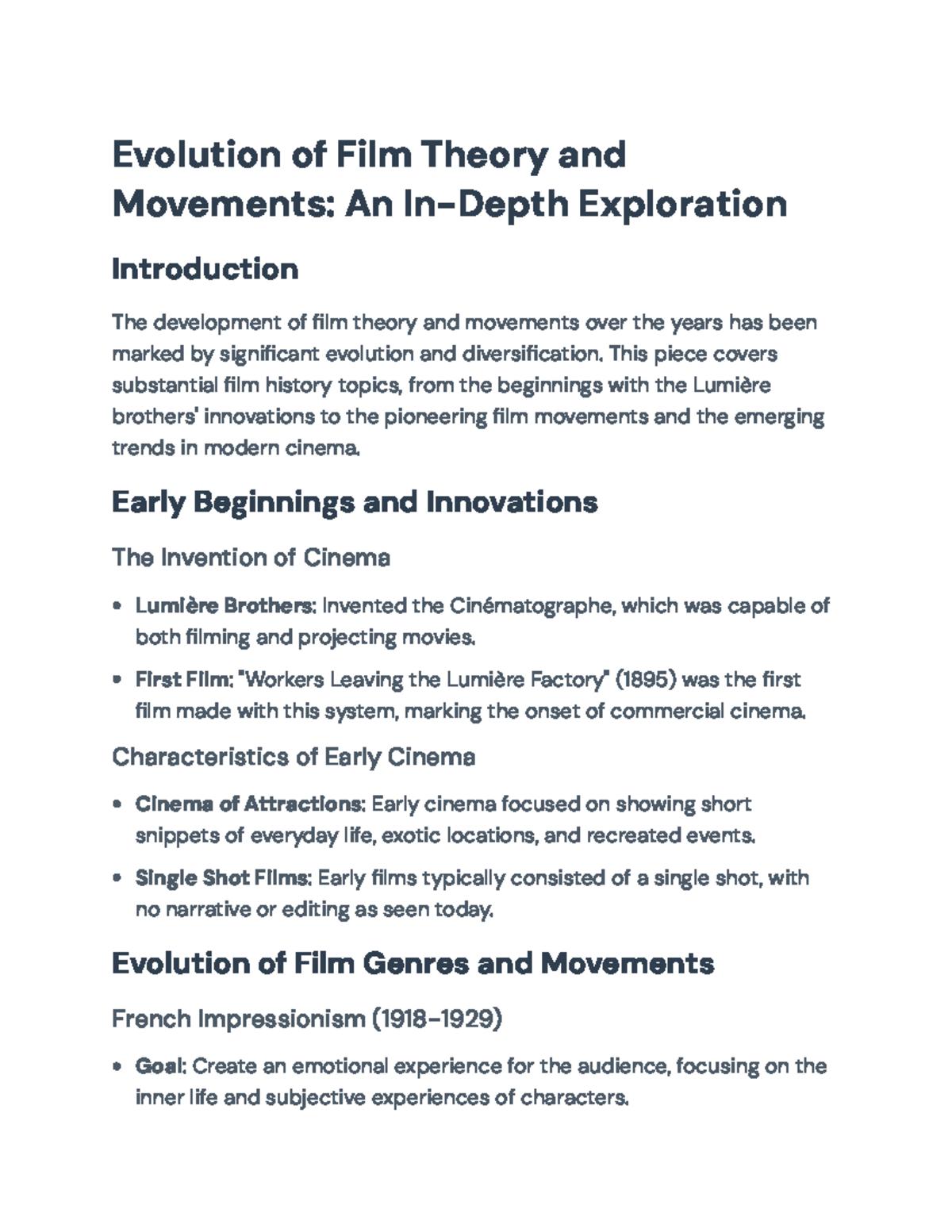 Evolution of Film Theory and Movements: An In-Depth Exploration ...
