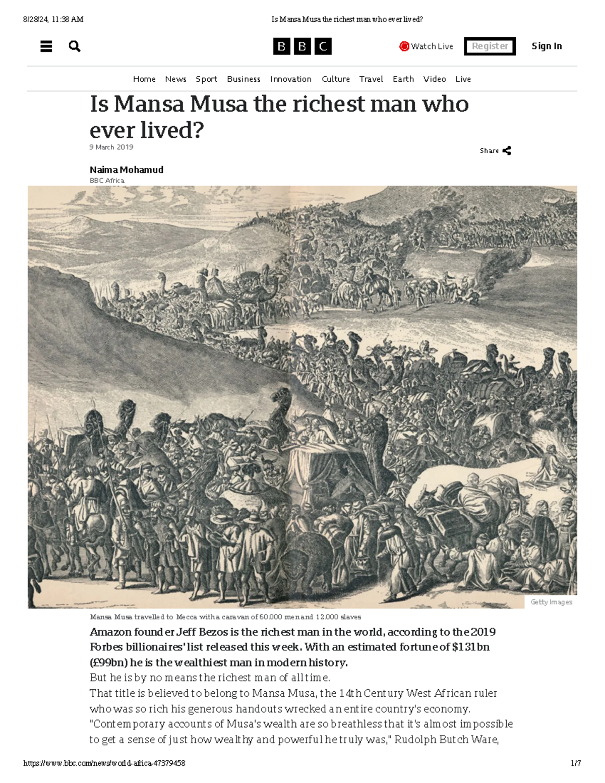 Is Mansa Musa the richest man who ever lived - Is Mansa Musa the ...