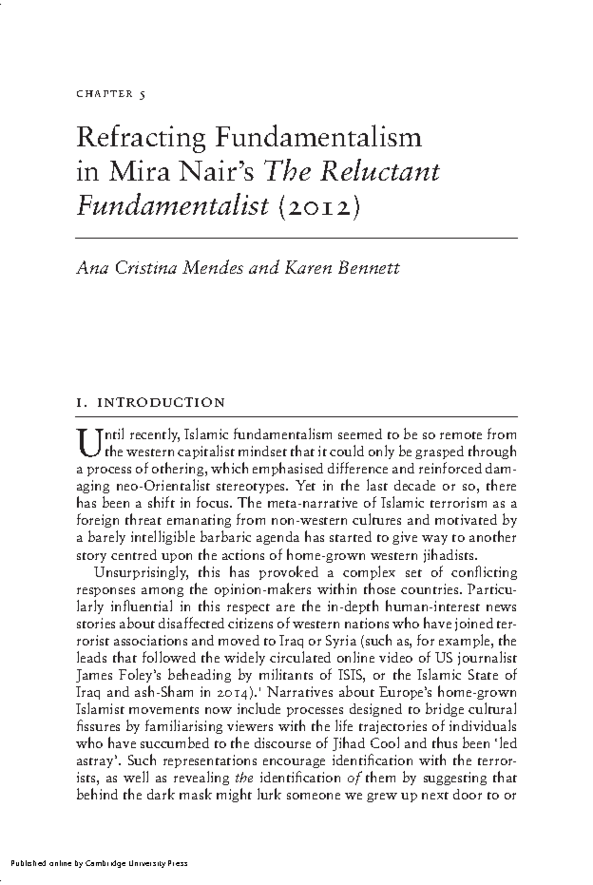 Refracting Fundamentalism in Mira Nair's The Reluctant Fundamentalist ...