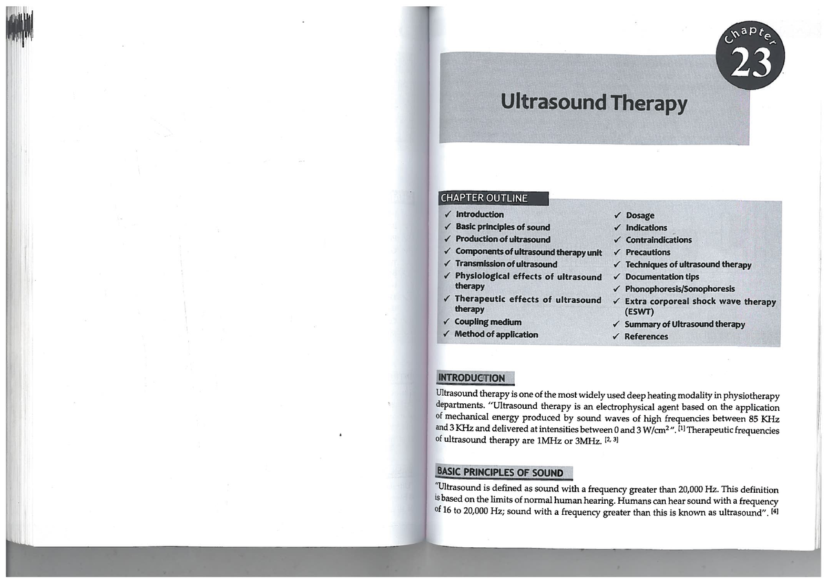 Ultrasound Therapy Study Notes - Course Code: ELEC 343 - Studocu