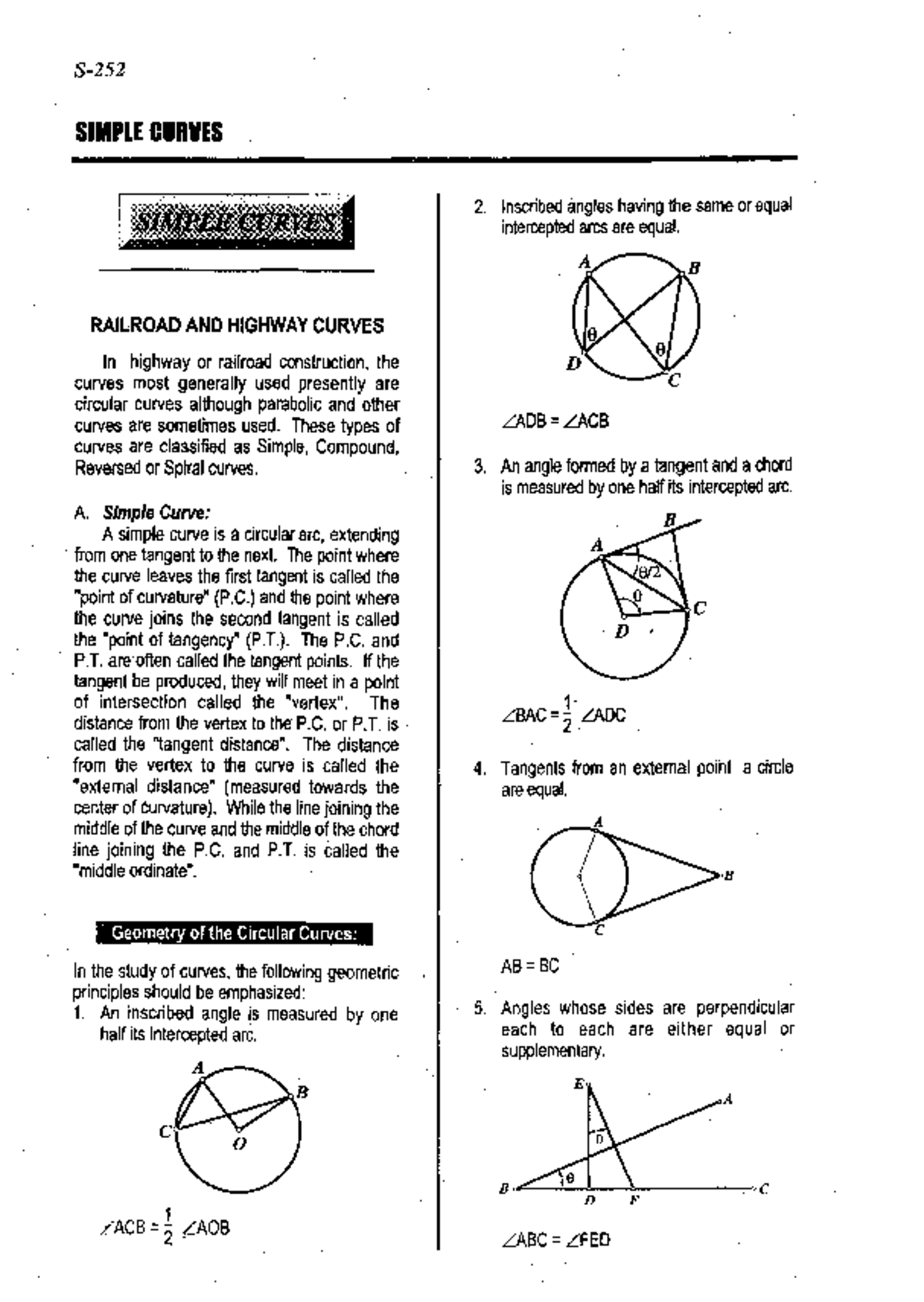 Surveying 2: Understanding Simple Curves and Their Geometry - Studocu
