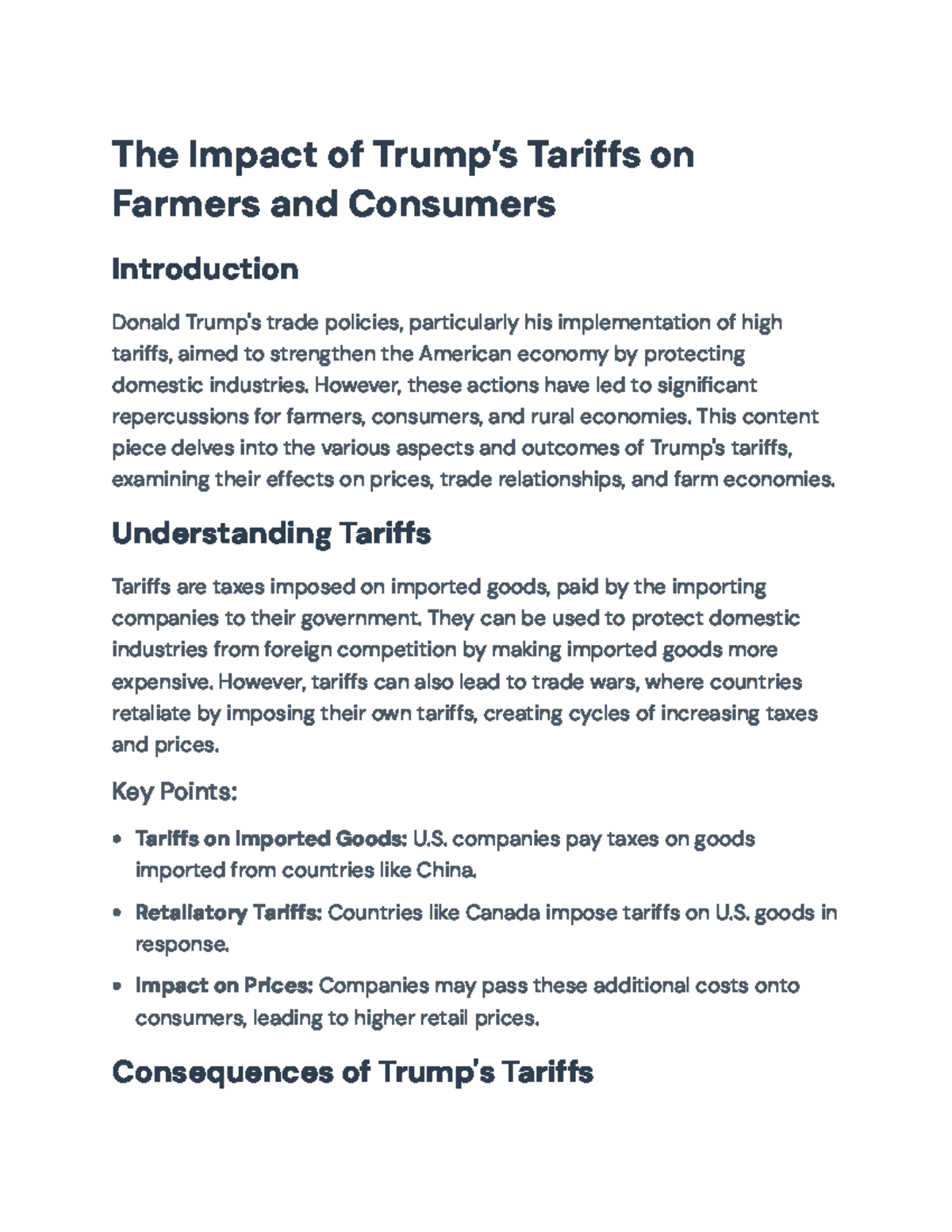 The Impact of Trump's Tariffs on Farmers & Consumers: A Detailed ...