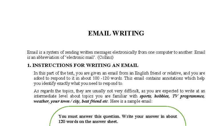 EMAIL WRITING: Guidelines for Crafting Effective Emails - Studocu