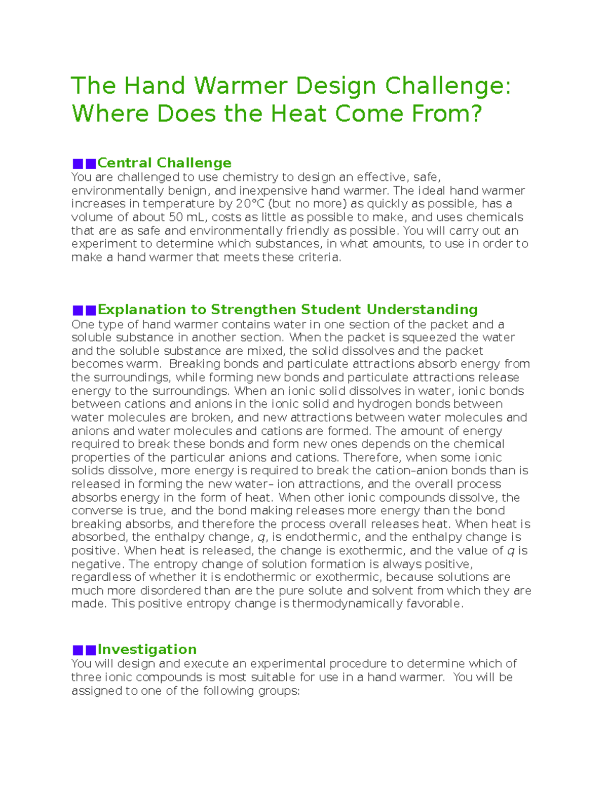 12 The Hand Warmer Design Challenge - The Hand Warmer Design Challenge ...