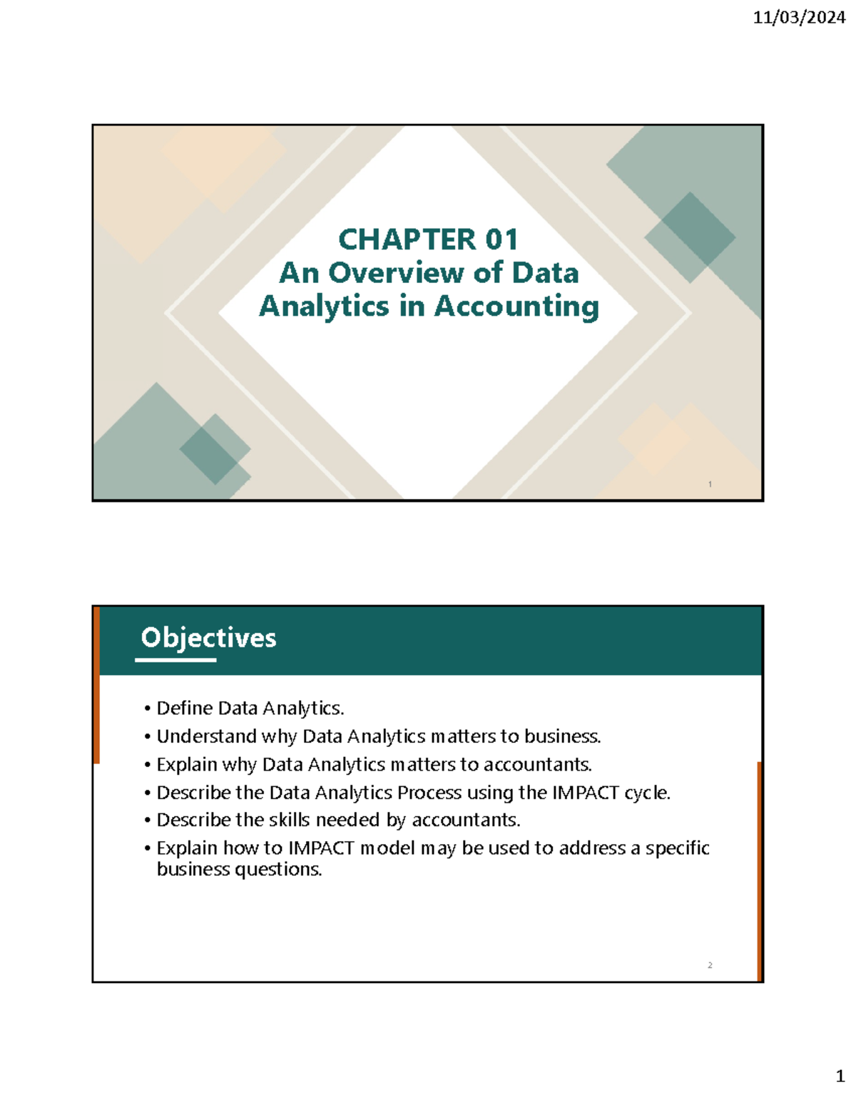 CHAPTER 01: Overview of Data Analytics in Accounting (DAA) - Studocu